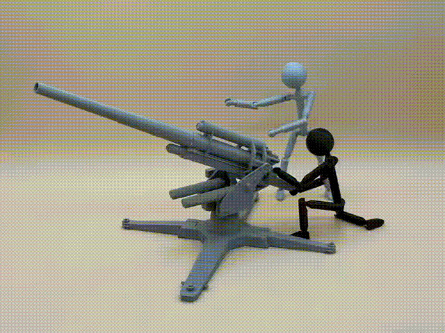 Matchstick Man 88mm Anti-Aircraft Gun by shiermeao MakerWorld: Download ...