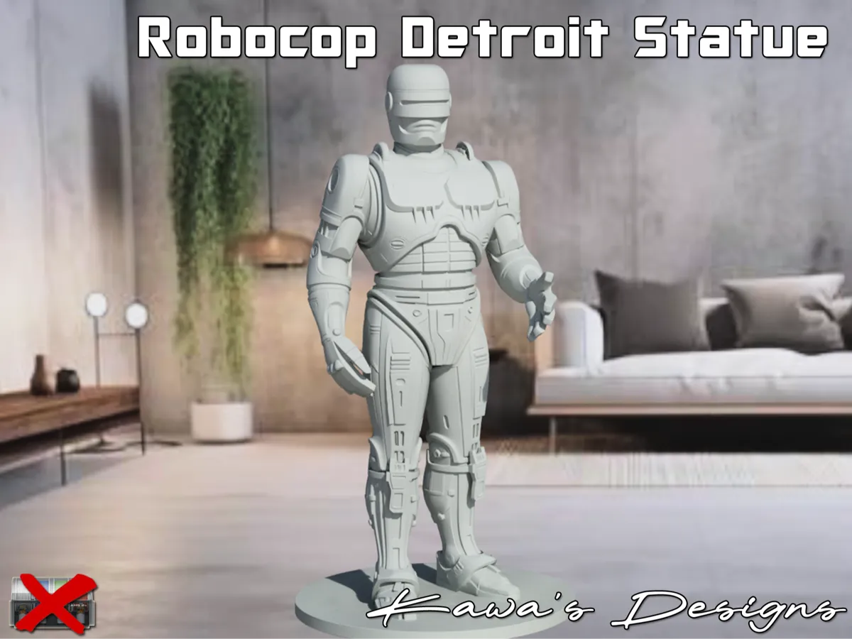 Robocop Detroit Statue - Free 3D Print Model - MakerWorld