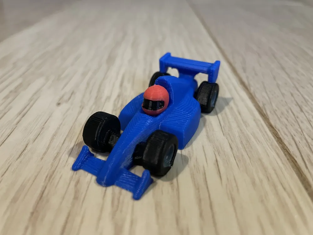 Multicolor cartoon looking f1 car (easy print) - Free 3D Print Model ...