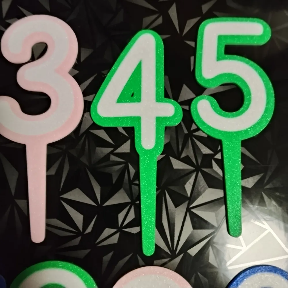 cake topper numbers - Free 3D Print Model - MakerWorld