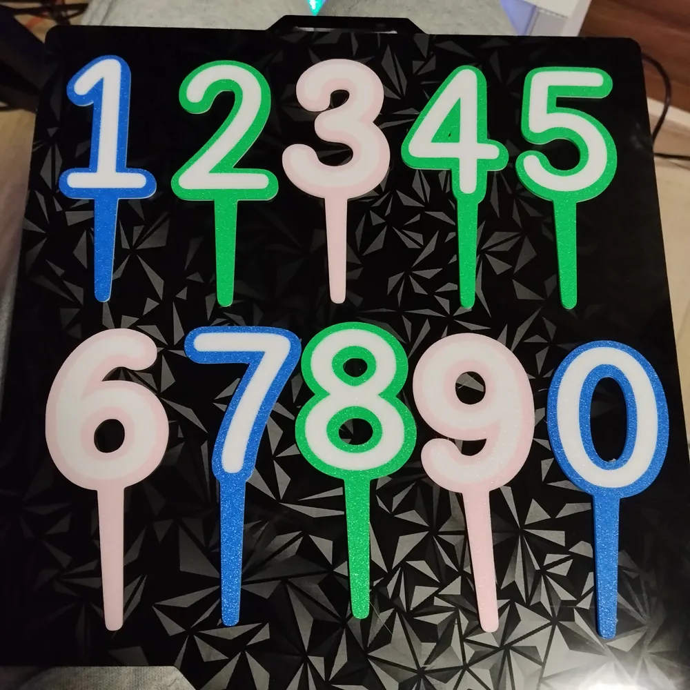 cake topper numbers - Free 3D Print Model - MakerWorld