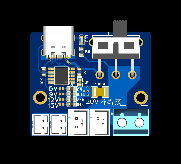Carcasa para módulo de alimentación PD a puerto Tipo C, con interruptor ...
