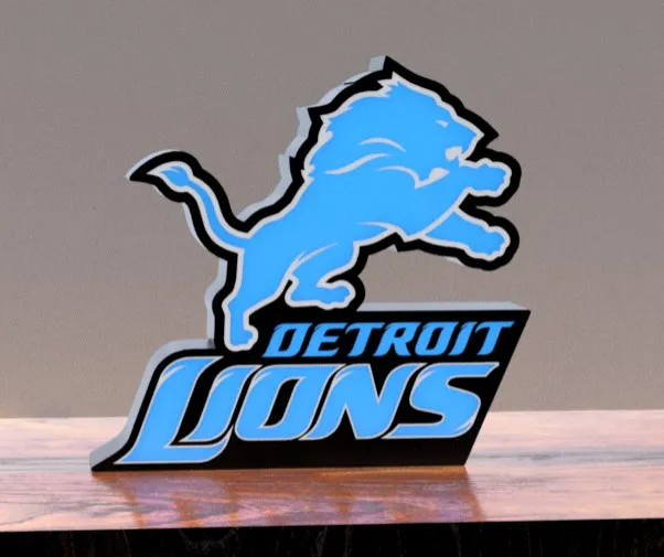 Detroit Lions LED Lightbox by MFDesigns3D - MakerWorld