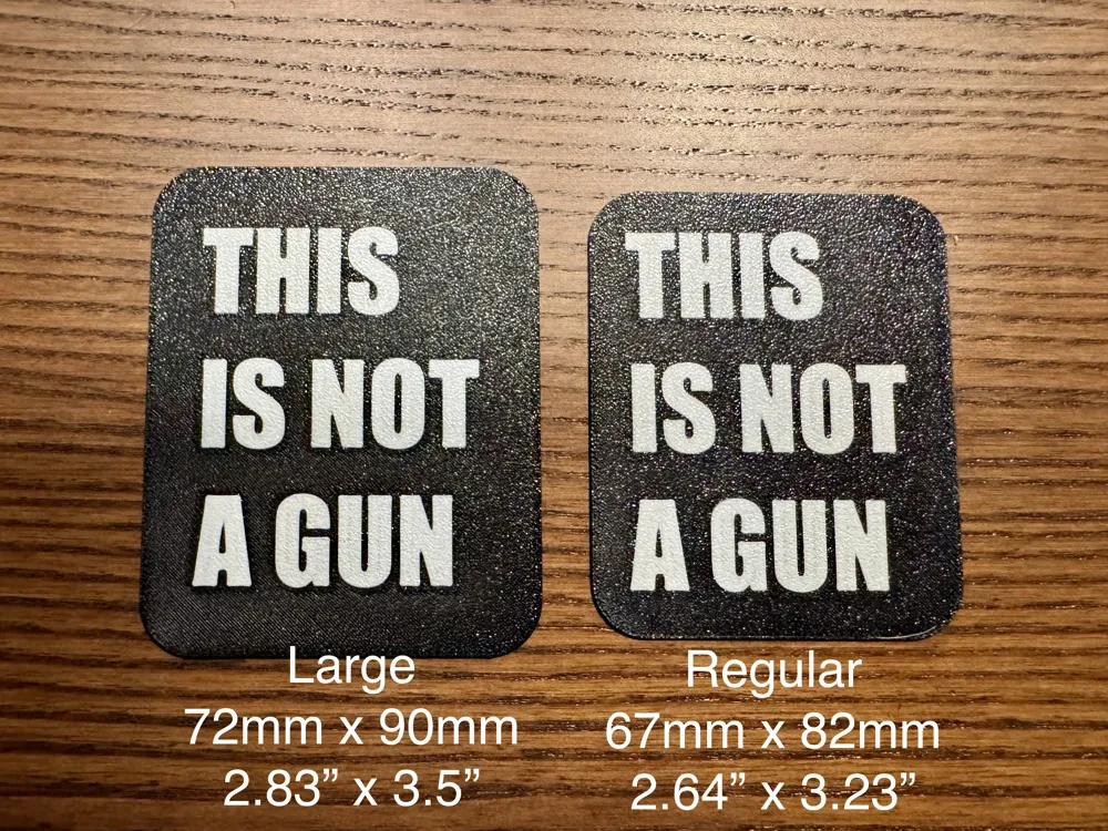 THIS IS NOT A GUN - Phone Plate - Protest Plaque - Free 3D Print Model ...