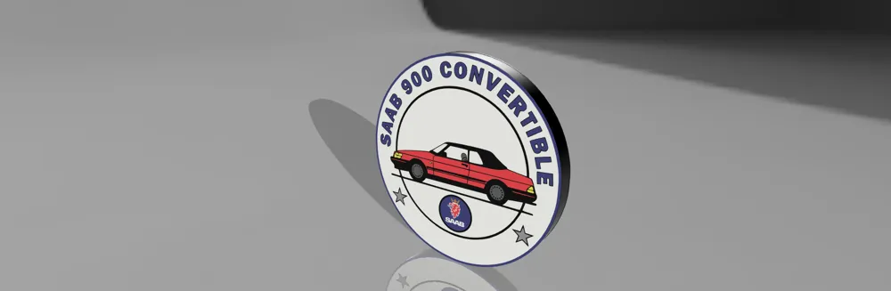 Saab cabriolet led lightbox - Free 3D Print Model - MakerWorld