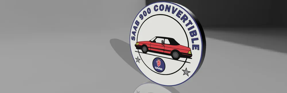 Saab cabriolet led lightbox - Free 3D Print Model - MakerWorld