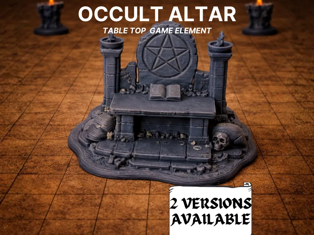 Occult Altar & Torches Tabletop Element DnD Terrain - Free 3D Print ...