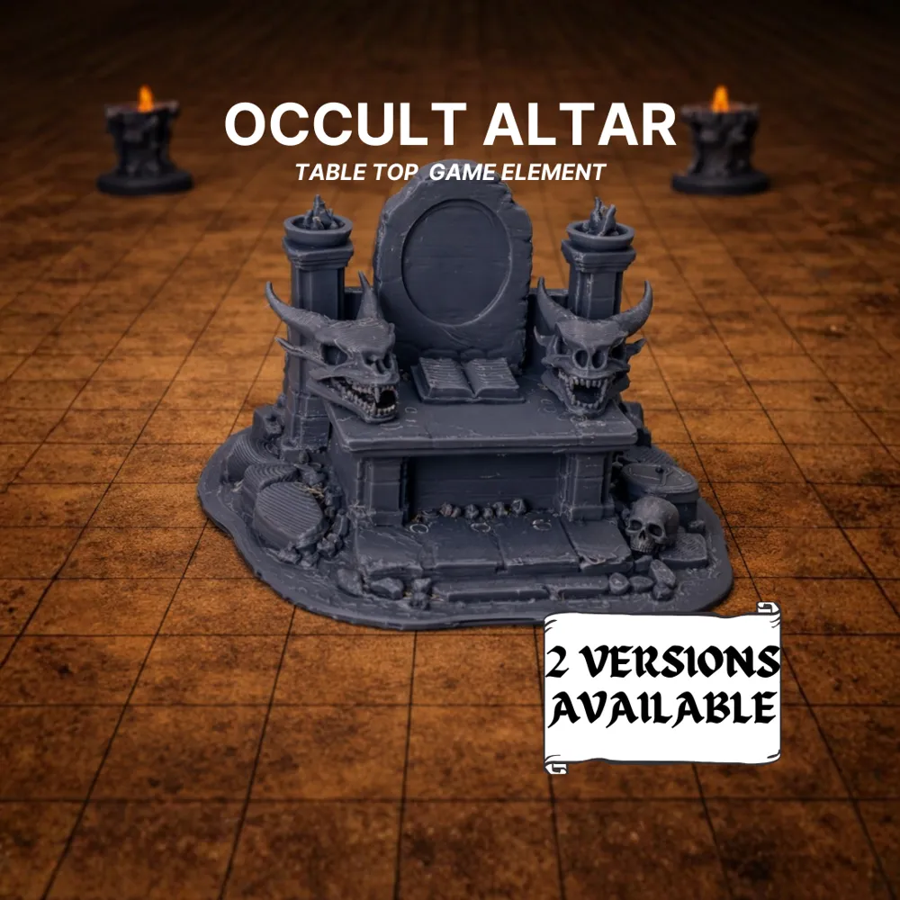 Occult Altar & Torches Tabletop Element DnD Terrain - Free 3D Print ...