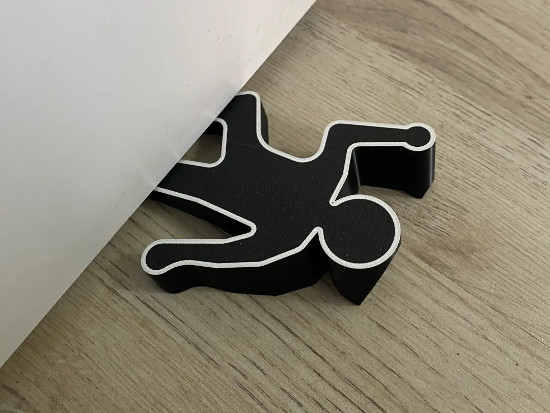 Funny Corpse Outline Doorstop - Free 3D Print Model - MakerWorld