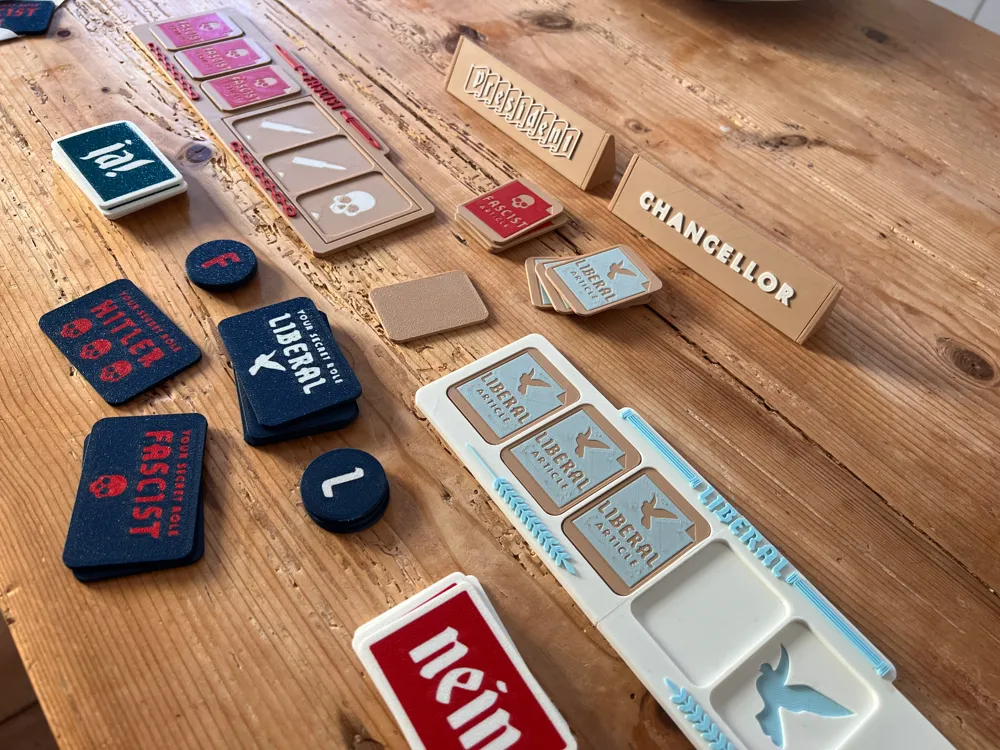 Secret Hitler - Board Game - with Colours Remixed by Royal3D - MakerWorld