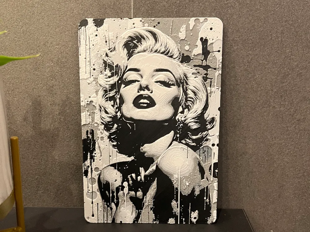 Marilyn Monroe wall art - Free 3D Print Model - MakerWorld