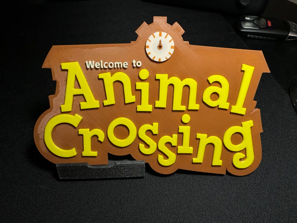 Animal Crossing Sign - Multicolor Remixed by 3D Print Bros MakerWorld ...