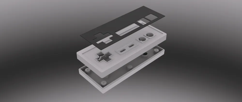 NES Controller Shell with removable faceplate by BentleyWilkinson ...