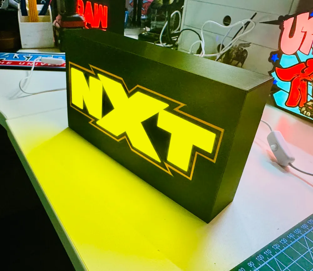 WWE NXT - Light up Logo Sign / Lamp by vidguideMakerWorld: Download ...