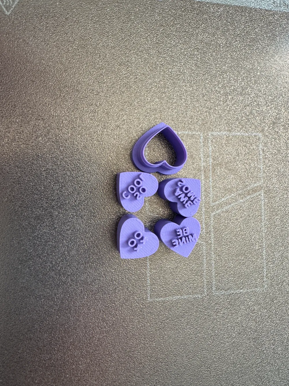 Conversation hearts polymer clay cutter and stamps by user_3439182665 ...