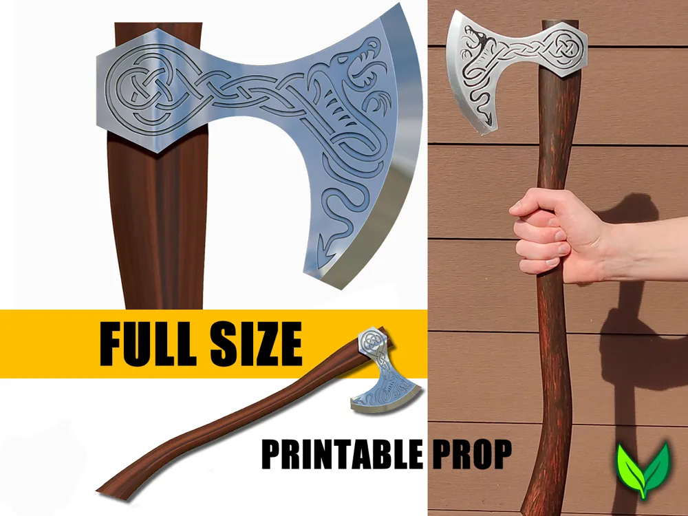 3D Printable Viking Axe Full-size Replica Cosplay by VogMan MakerWorld ...