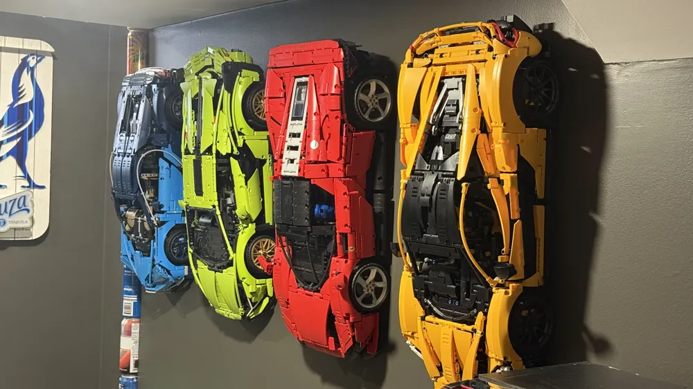 LEGOs Bugatti Chiron - 42083 Wall Mount - Free 3D Print Model - MakerWorld