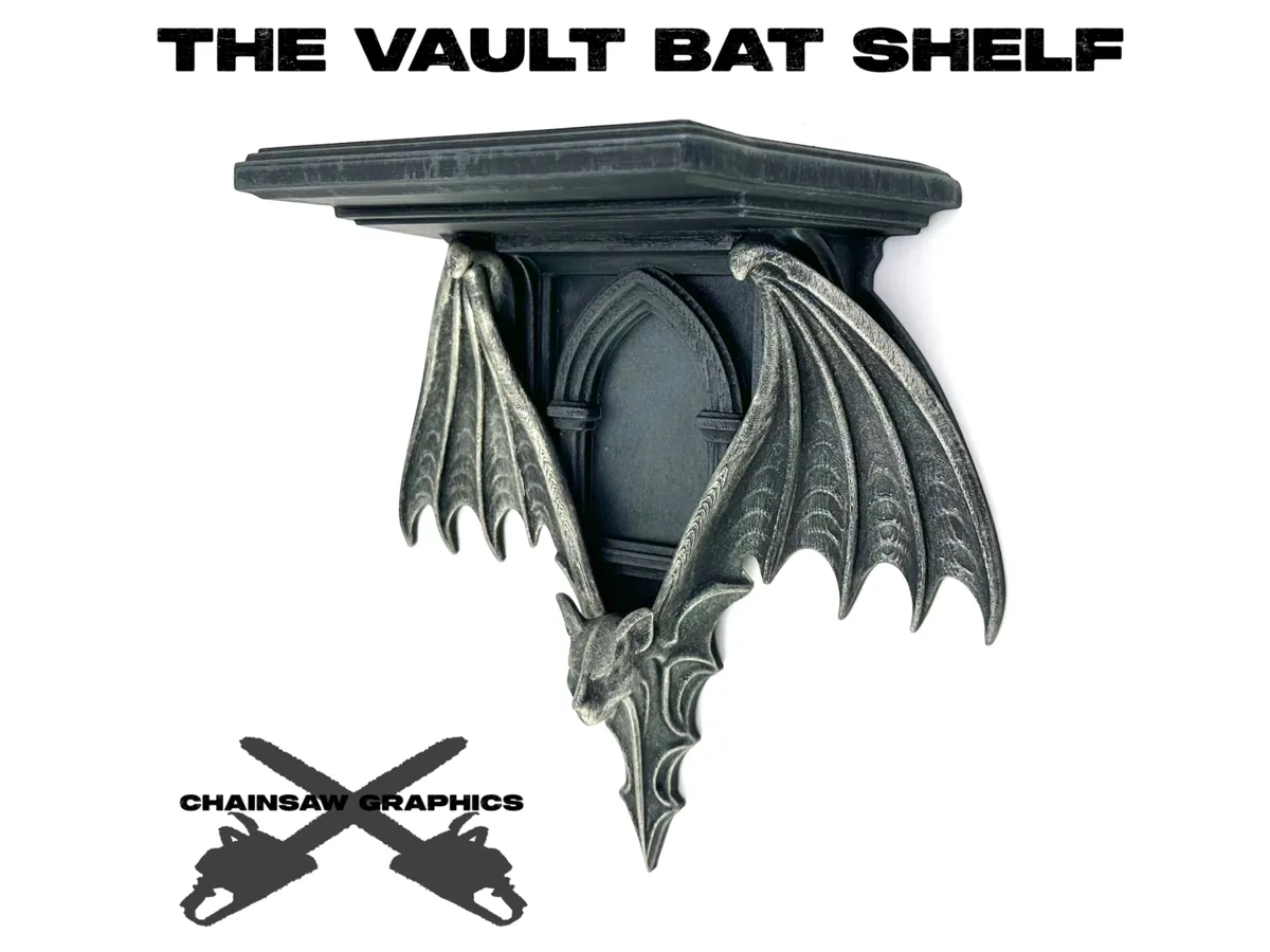 The Vault Bat Shelf - Free 3D Print Model - MakerWorld