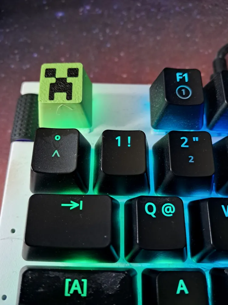 Minecraft Keycap Creeper - Free 3D Print Model - MakerWorld