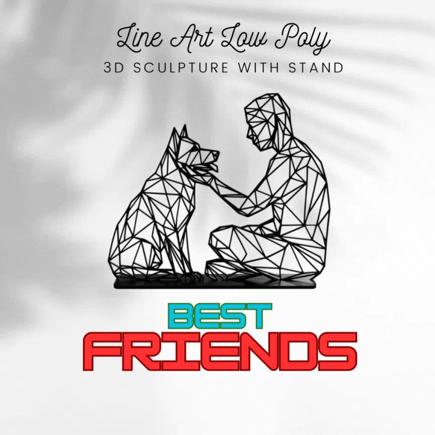 Low poly Best Friends with stand by Forest87 - MakerWorld