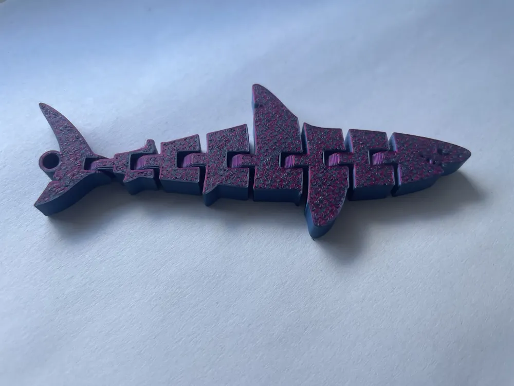 cute little articulated shark keychain by KON(LAB) MakerWorld: Download ...