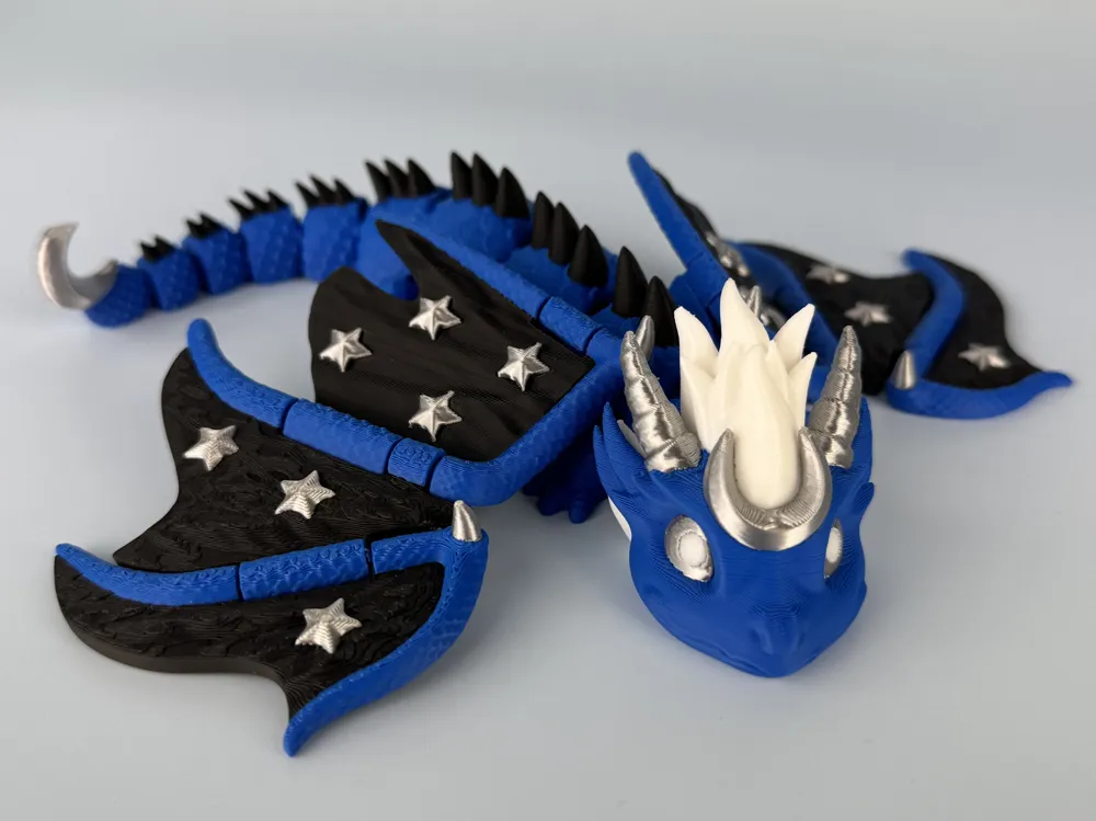 Elder Moon Dragon - Articulated Dragon Figure - Free 3D Print Model ...