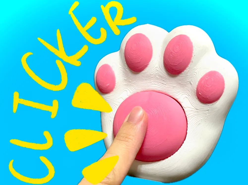 Cat Paw Fidget clicker - Fridge Magnets by ningworks MakerWorld ...