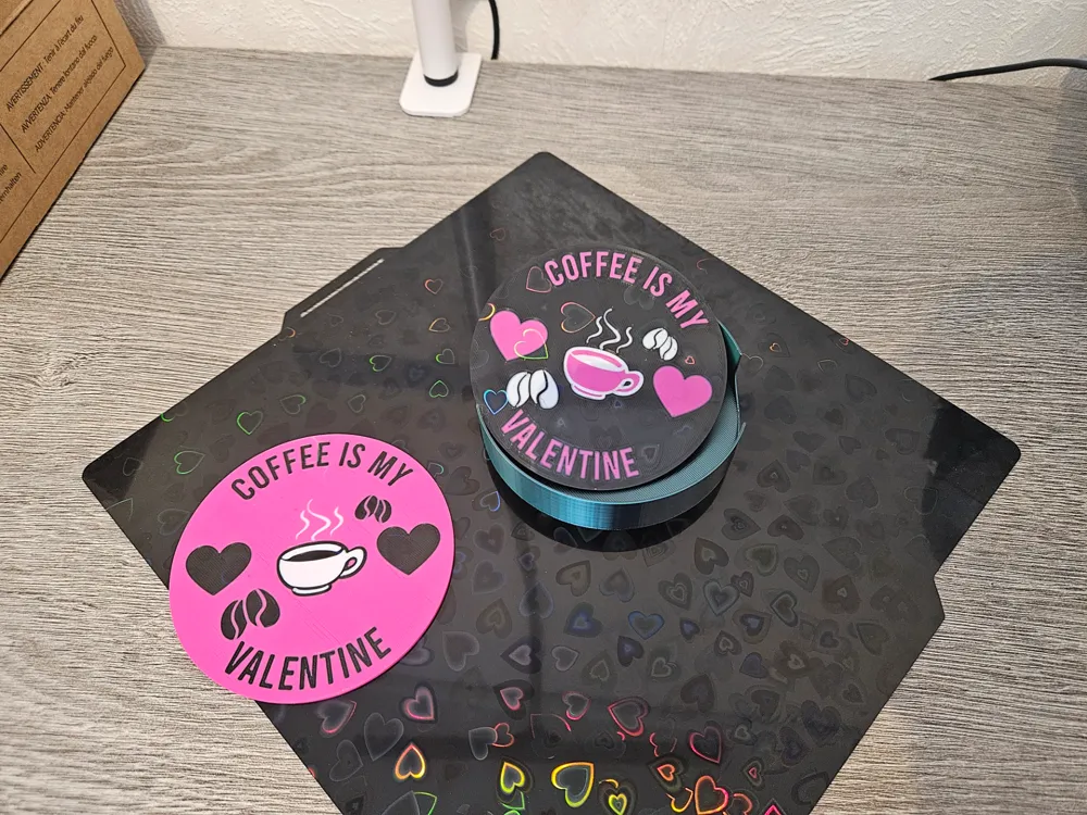 Coffee is my Valentine Coaster by Player Number 7 - MakerWorld