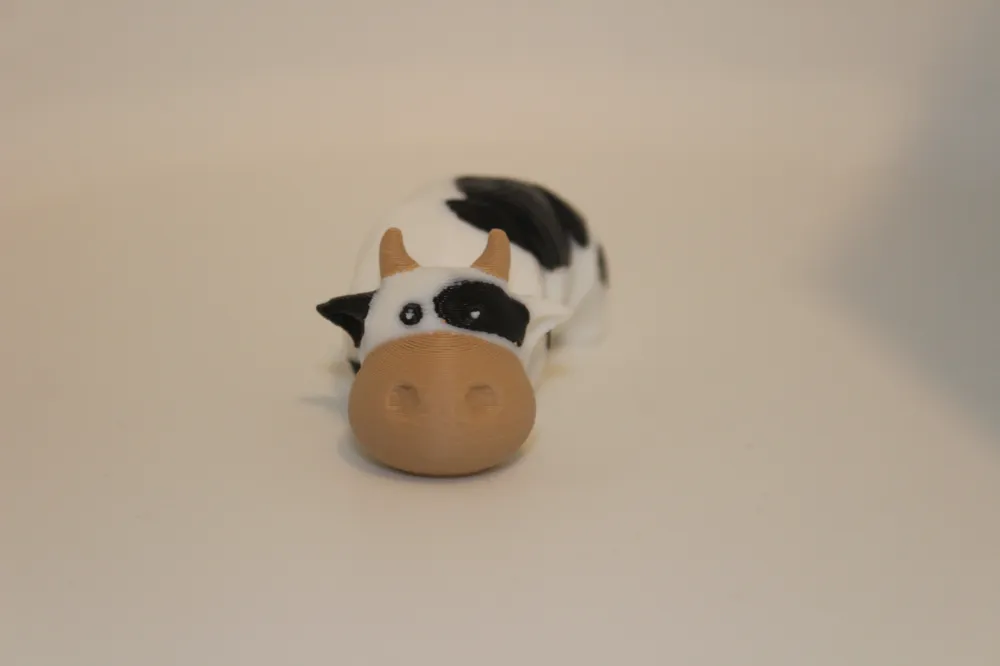 flexi print in place cow - Free 3D Print Model - MakerWorld