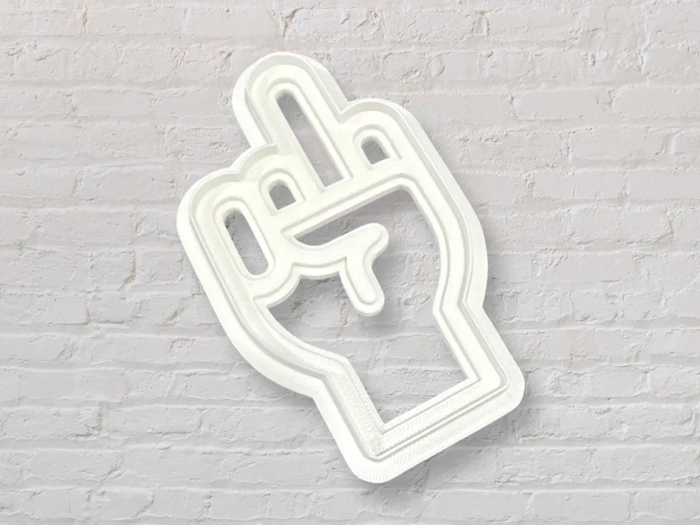 Middle Finger / Shocker Cookie Cutter by NavinRJohnson - MakerWorld