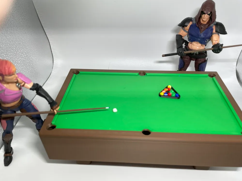 Mesa de billar para figuras de acción a escala 1:12 por Roughrider 3D ...