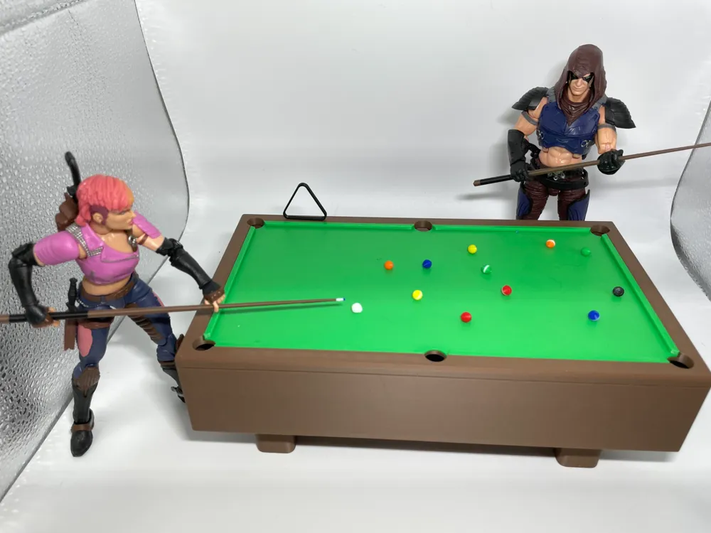 Mesa de billar para figuras de acción a escala 1:12 por Roughrider 3D ...