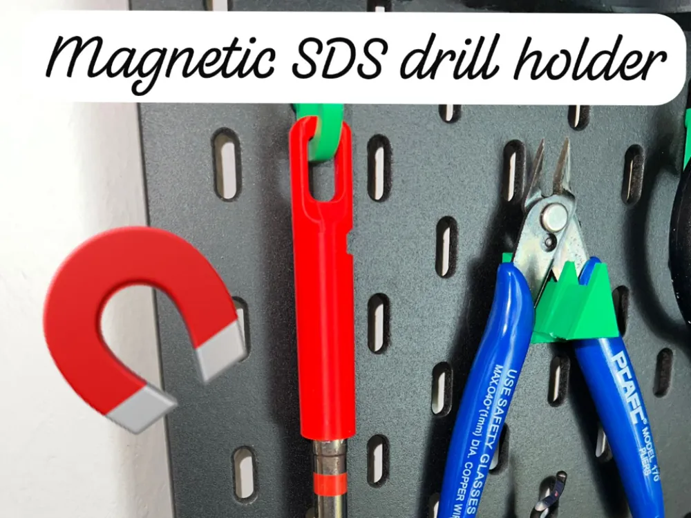 SDS Drill wall mount, hanger and protection by Gorilla MakerWorld ...