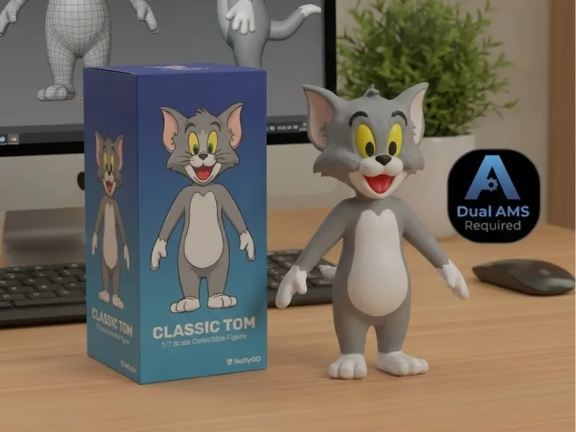 Classic Tom From Tom & Jerry - Free 3D Print Model - MakerWorld