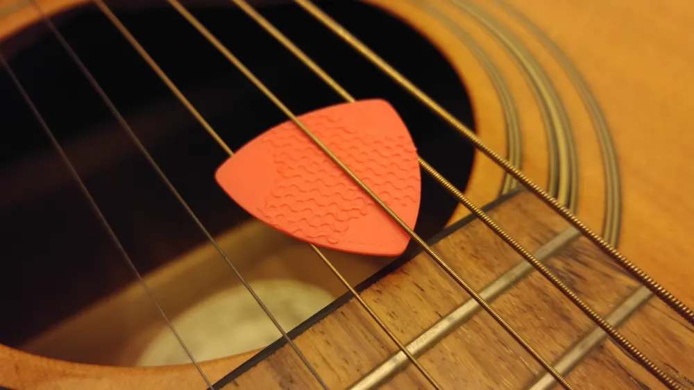 guitar pick with textured surface by gprint - MakerWorld