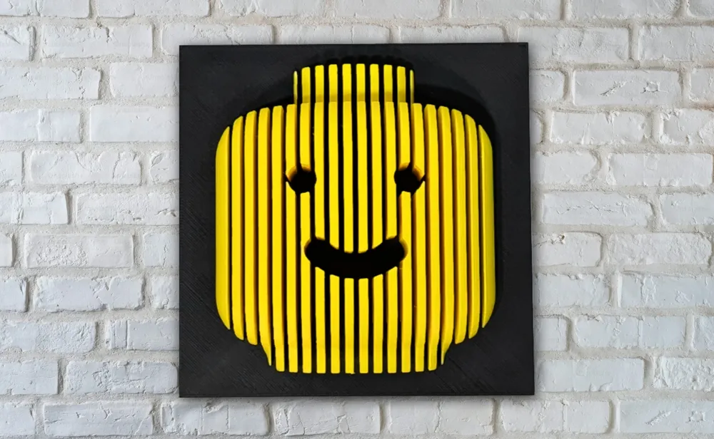 Brick Man Layered Wall Art (No AMS Needed) - Free 3D Print Model ...