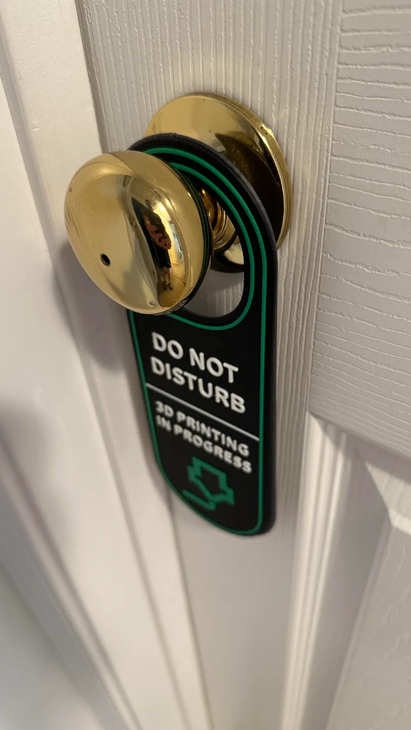Do Not Disturb - 3D Printing - Doorknob Hanger Remixed by ...