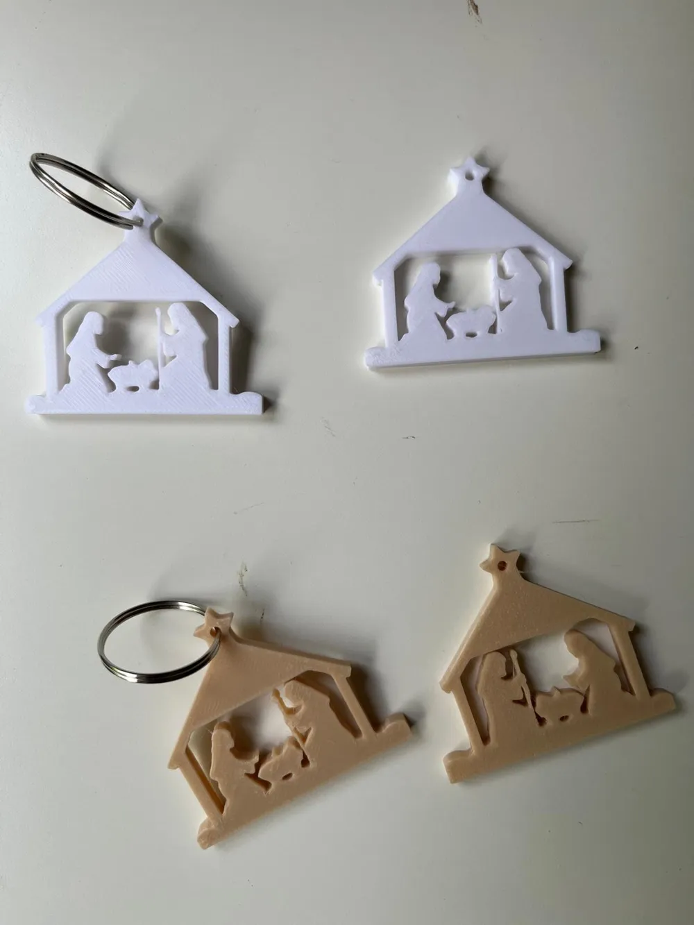 Keychain – Nativity Scene (2D Look) - Free 3D Print Model - MakerWorld