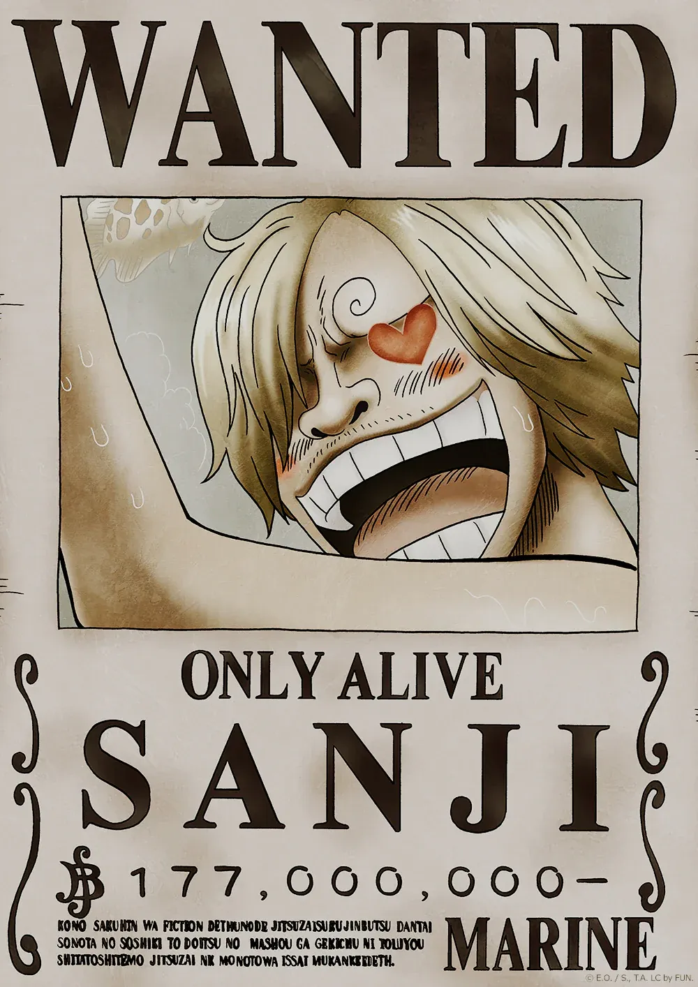 Wanted Poster Sanji - One Piece by 2070|Costums MakerWorld: Download ...