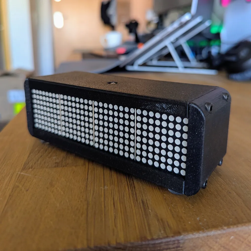 LED Matrix Desk Clock - Free 3D Print Model - MakerWorld