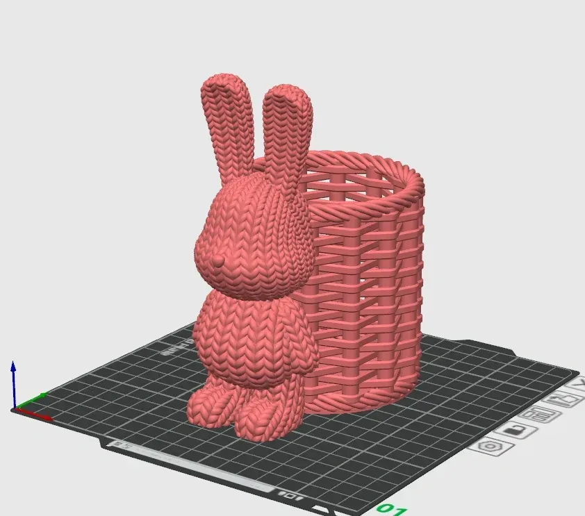 Knitted Bunny Pen Holder by 小睿 MakerWorld: Download Free 3D Models