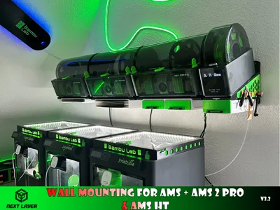 Wall mounting for AMS + AMS 2 Pro & AMS HT by 3D_aniel MakerWorld ...
