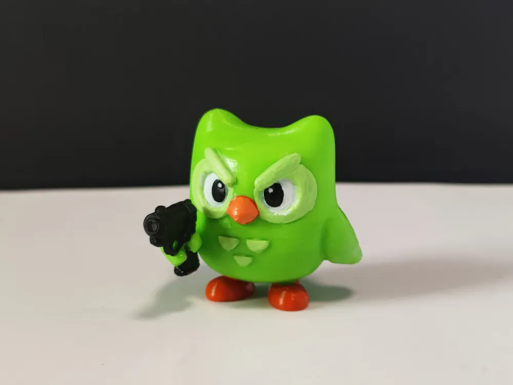 Duolingo Owl Duo - Free 3D Print Model - MakerWorld