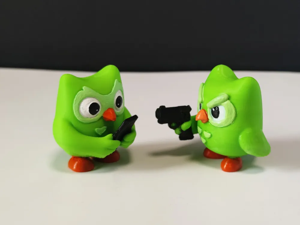 Duolingo Owl Duo - Free 3D Print Model - MakerWorld