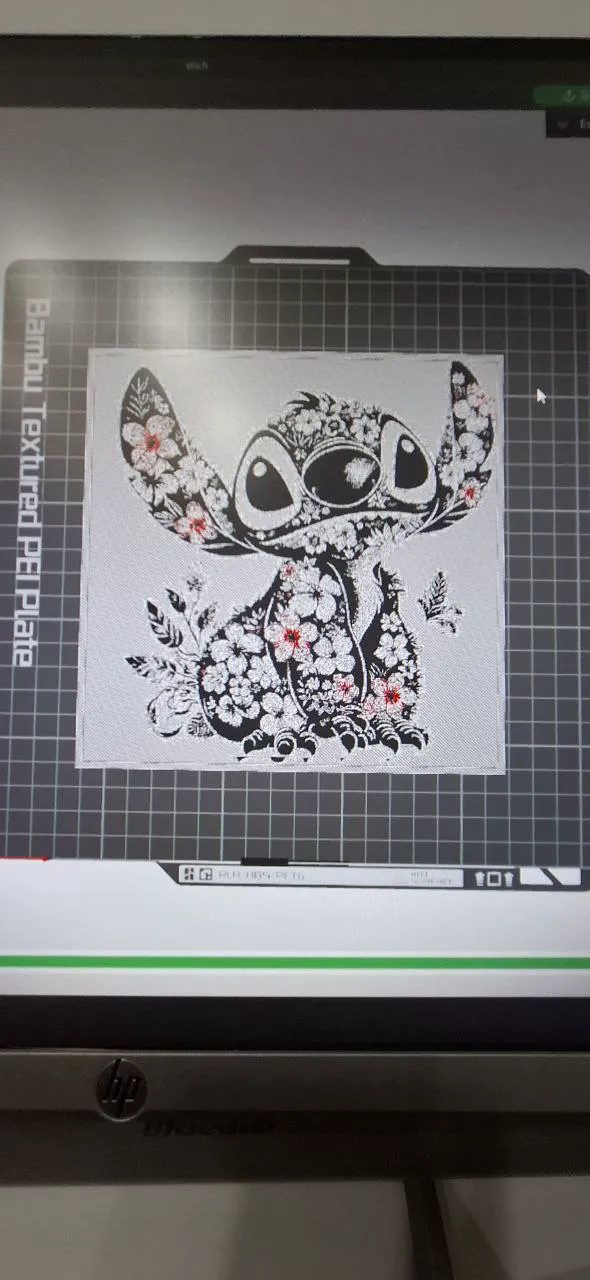 stitch with flowers - Free 3D Print Model - MakerWorld