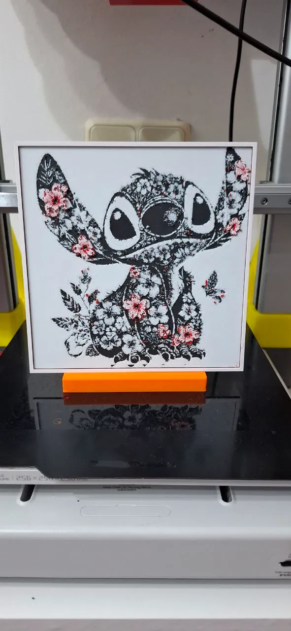 stitch with flowers - Free 3D Print Model - MakerWorld