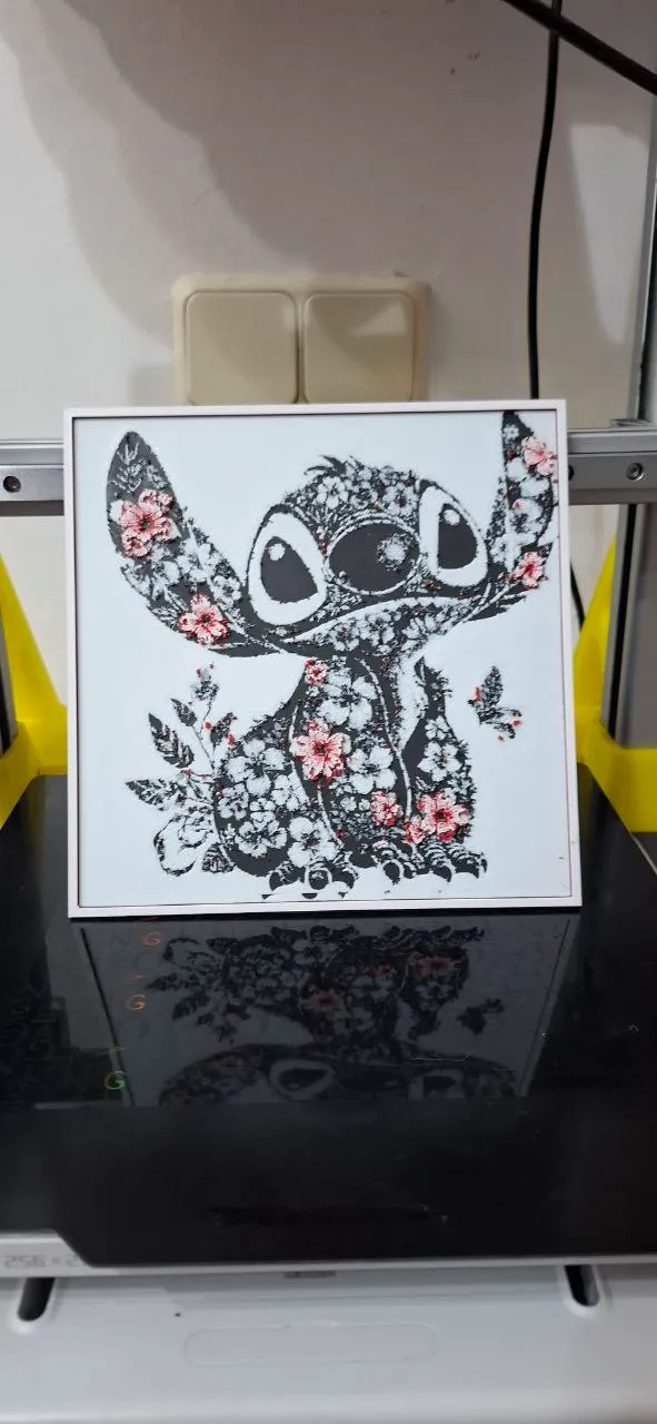 stitch with flowers - Free 3D Print Model - MakerWorld