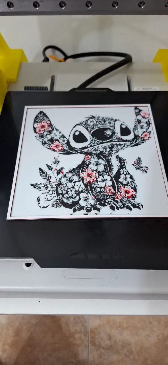 stitch with flowers - Free 3D Print Model - MakerWorld