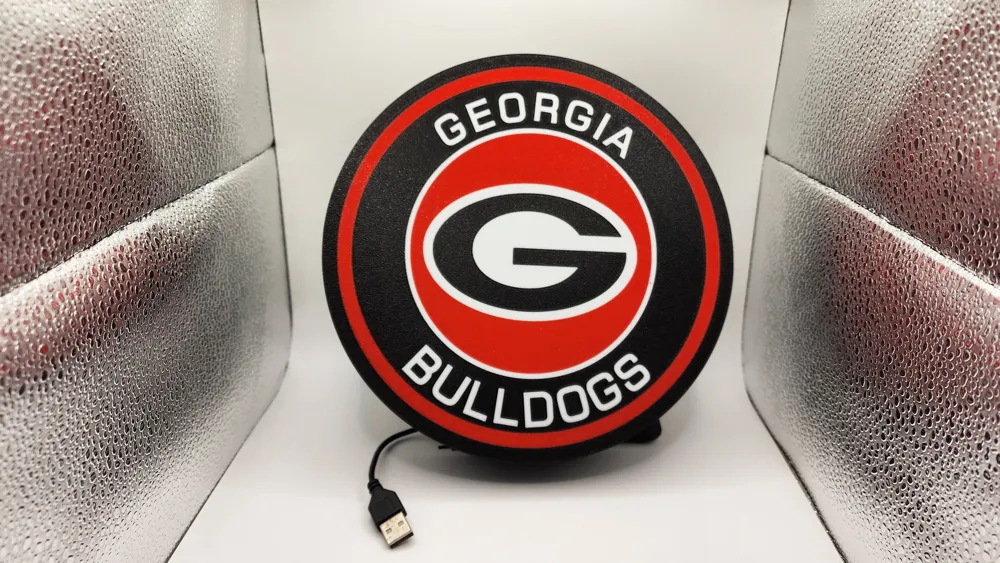 Georgia Bulldogs - Light Box - Free 3D Print Model - MakerWorld