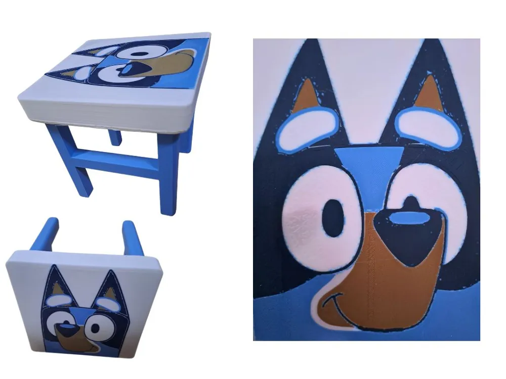 Bluey Toddler Stool by Clare3D MakerWorld: Download Free 3D Models